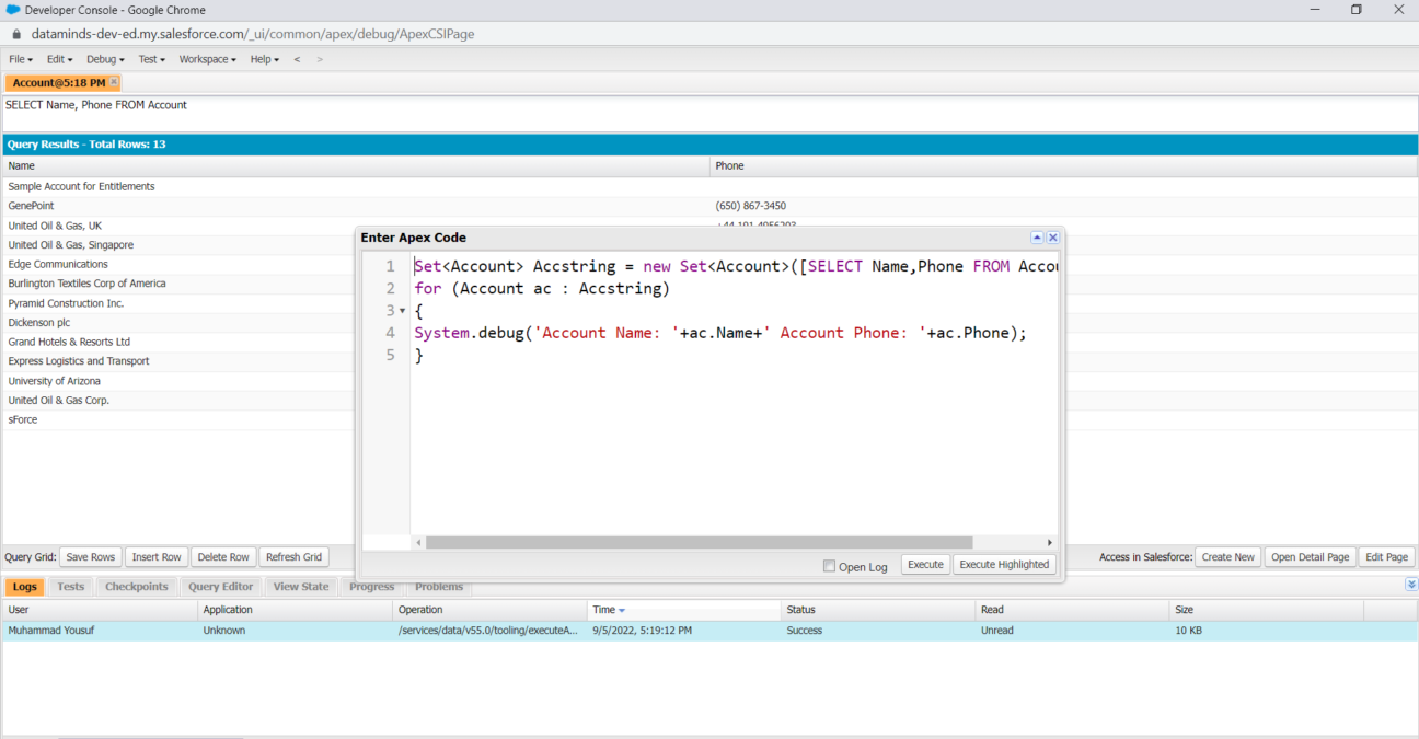 SOQL in APEX Programming – Dataminds Technologies